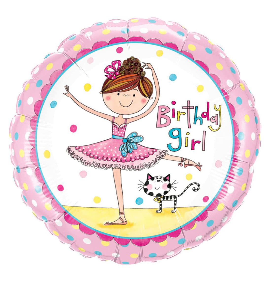 Helium Balloon - Birthday Girl Ballerina | Sally Helmy Fleuriste - New ...